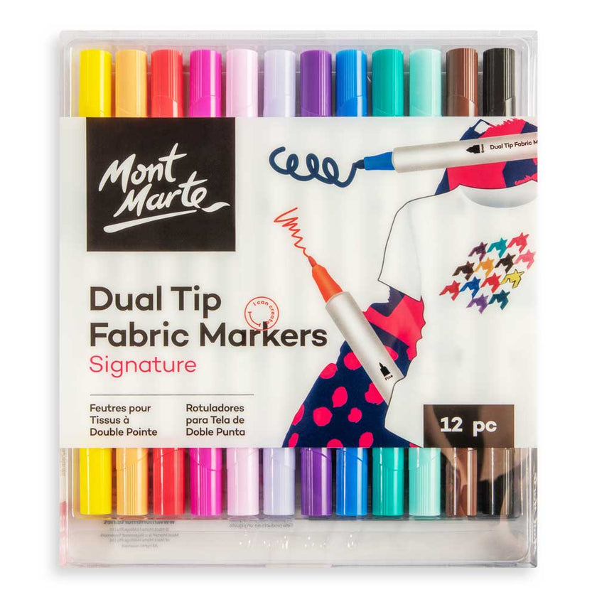 Textile / Fabric Markers - MontMarte Fabric Markers 12pc – LUMINO