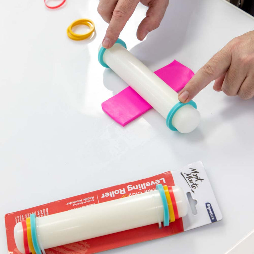 MM Polymer Clay Leveling Roller with bands 20cm – LUMINO