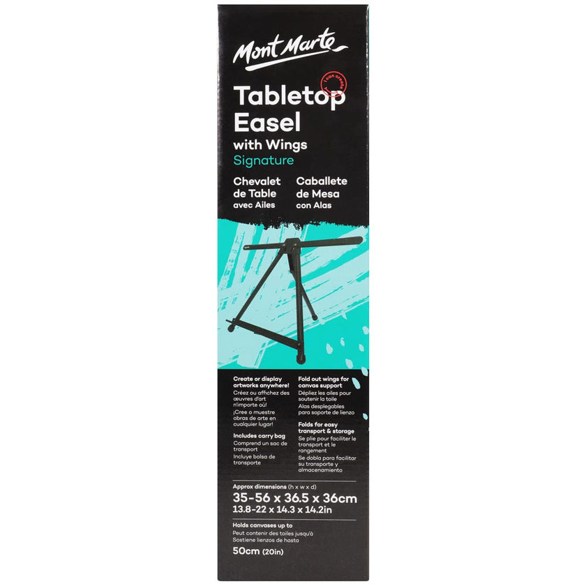 Aluminum easel (table) + bag MM Aluminum Table Top Easel – LUMINO